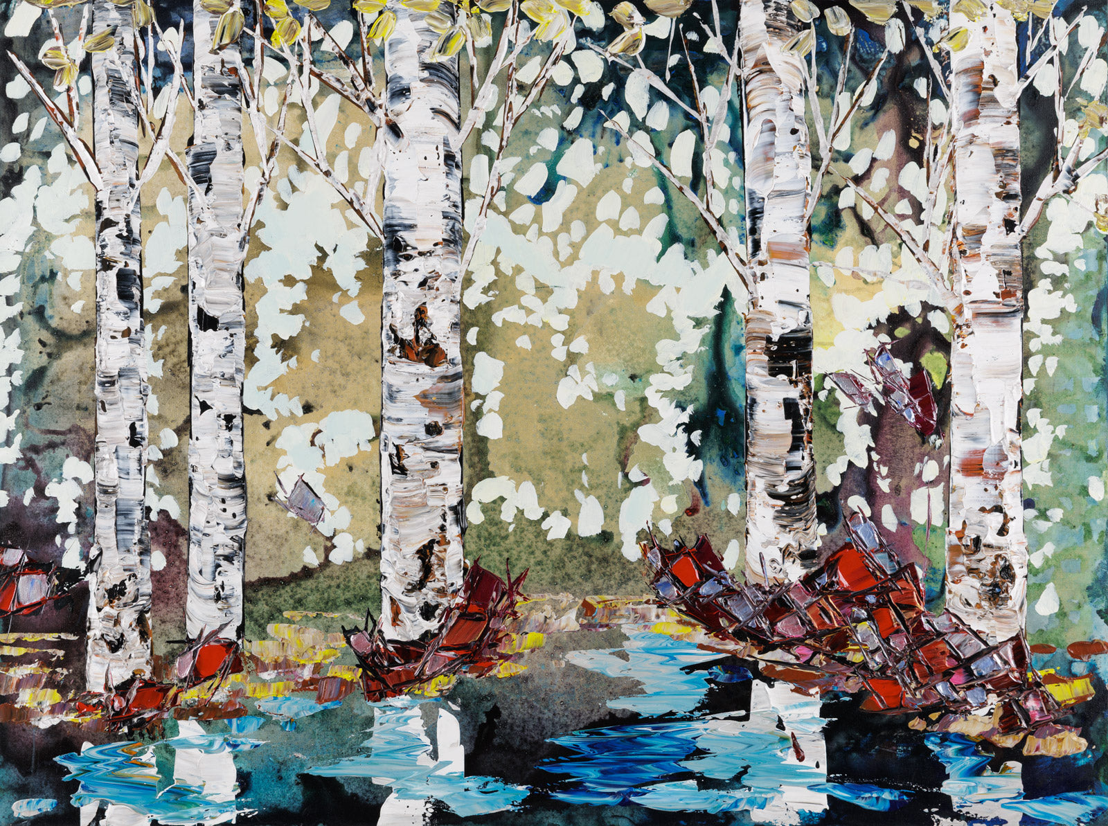 "Spectrum Landscape 190341" by Maya Eventov - Contemporary Acrylic On Can