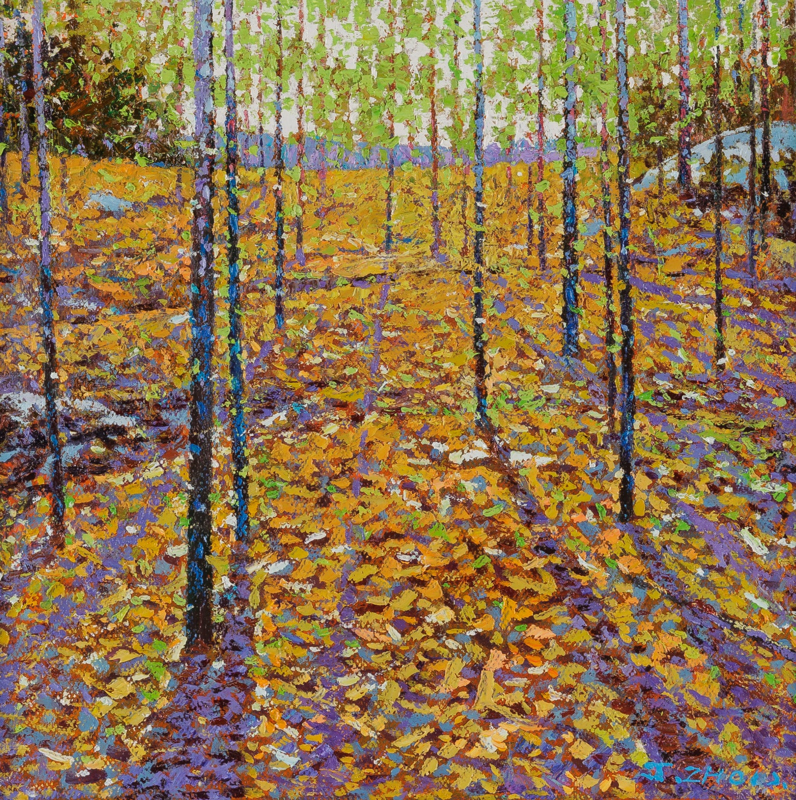 Close To Nature By Jack Zhou - Oil on Canvas