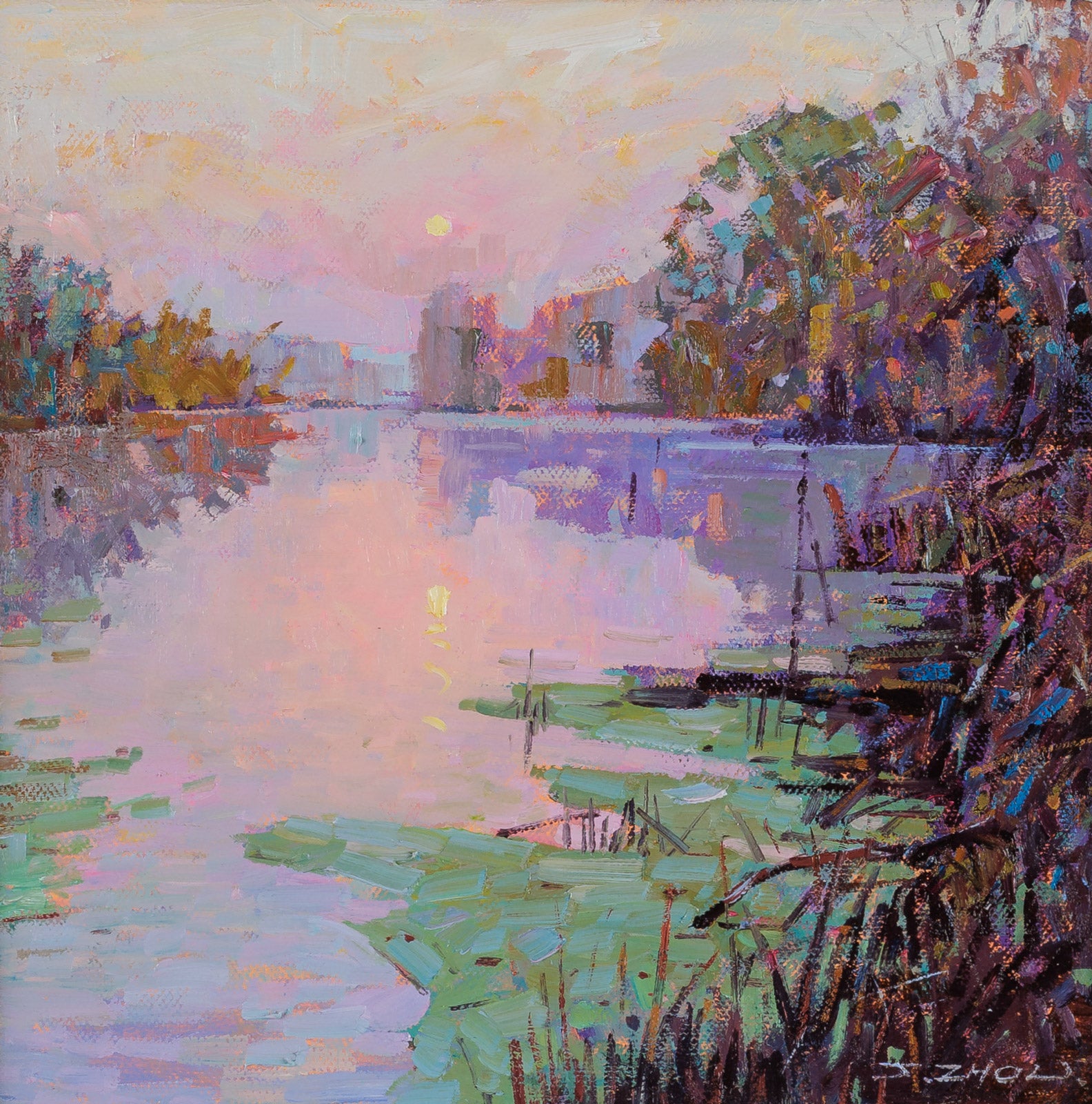 Hazy Beauty By Jack Zhou - Oil on Canvas